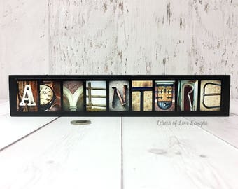 Adventure wood sign | Etsy