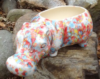 Hippopotamus planter | Etsy