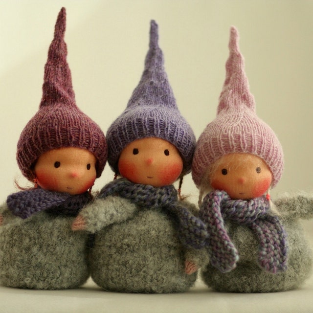 Peperuda Organic Waldorf Dolls by PeperudaKnittedDolls on Etsy