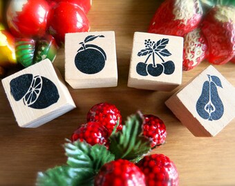 Fruit rubber stamp | Etsy