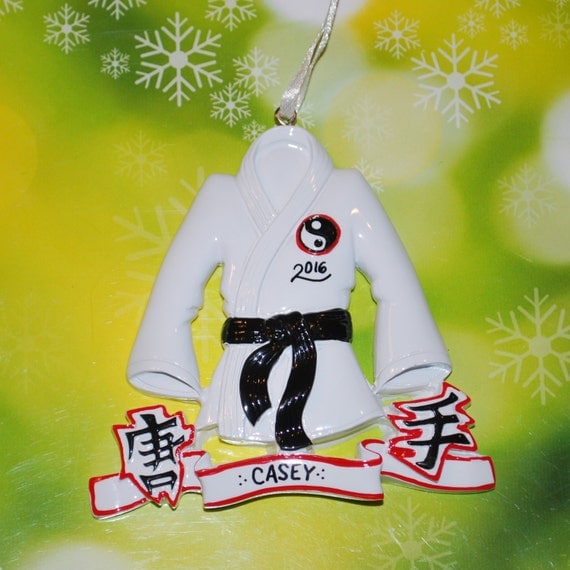 Personalized Karate Christmas Ornament