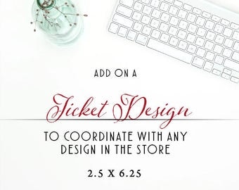 Ticket style invite | Etsy