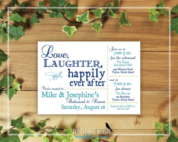 Printable Rehearsal Dinner Invitation Love by DontPanicDesign