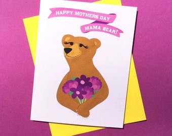 Mama bear card | Etsy