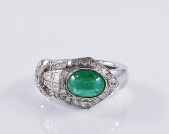 Emerald snake ring | Etsy