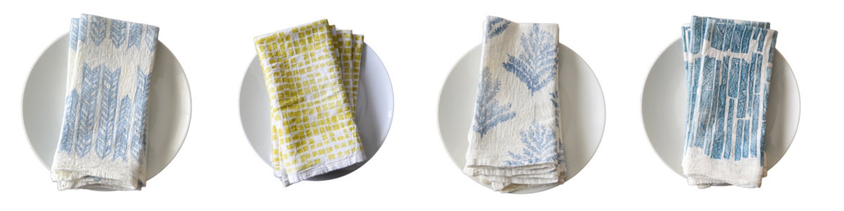 Hand Printed Linens Napkins Aprons Towels Pillows by Rangemark