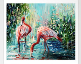 Abstract flamingo | Etsy