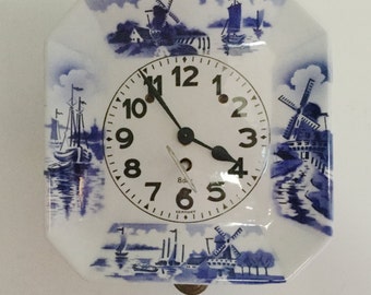 Delft blue clock | Etsy