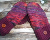 Unique upcycled mittens from the winter by MadeAgainMittens