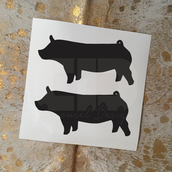 Items similar to Show Pig Vinyl Sticker - Set of 2 on Etsy