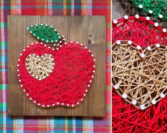 Apple string art | Etsy