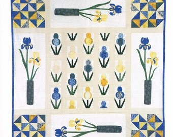 Iris quilt pattern | Etsy