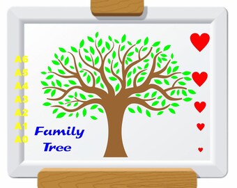 Family tree stencil | Etsy