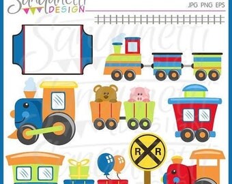 Animal train clipart | Etsy