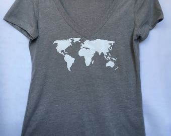 World map tshirt | Etsy