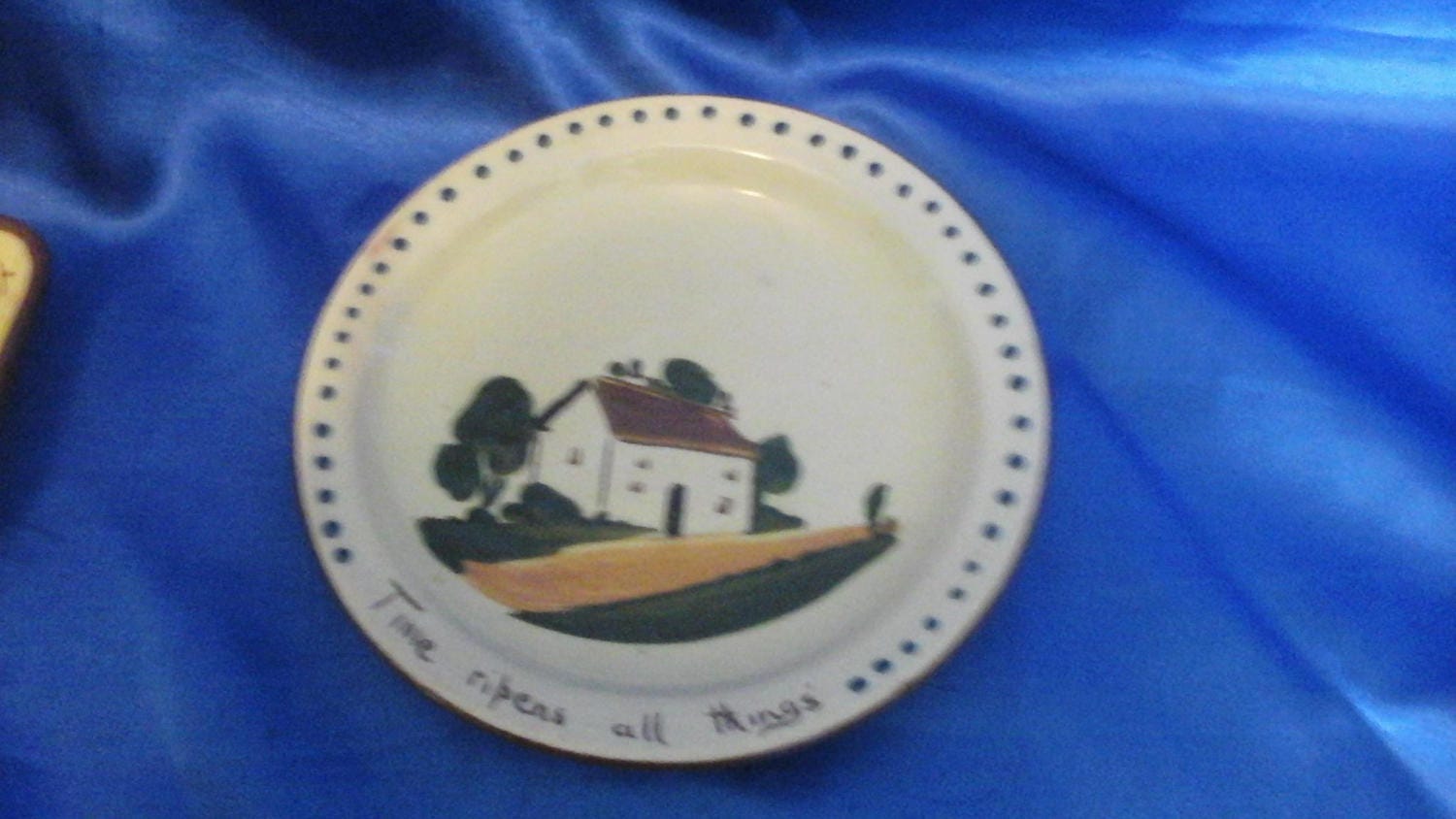 Vintage Devon Motto Ware Watcombe Pottery Plate Time
