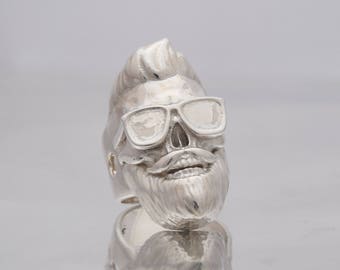 Ghost rider ring | Etsy