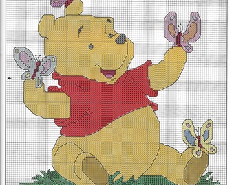 Pooh cross stitch | Etsy