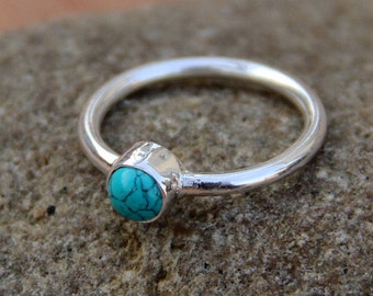 Tiny turquoise ring | Etsy