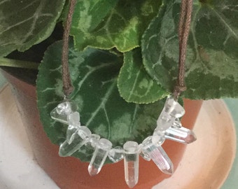 Crystal point choker | Etsy
