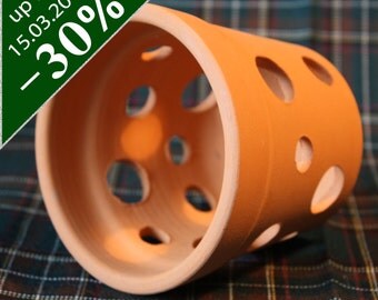 Clay orchid pot | Etsy