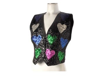 80s vest | Etsy