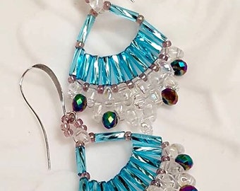 Bugle bead earrings | Etsy