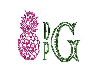 Pineapple embroidery | Etsy