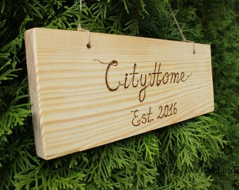 Unique wood burned sign related items | Etsy