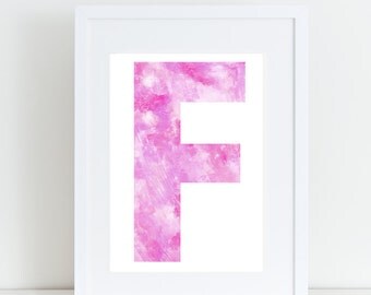 Pink letter f | Etsy
