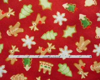 Red christmas fabric | Etsy