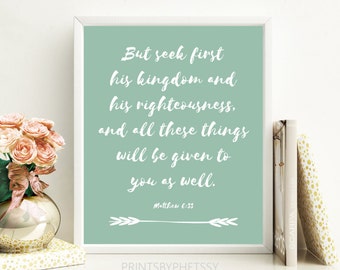 Matthew 6 33 | Etsy