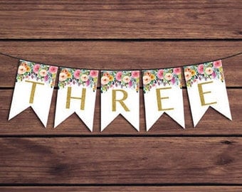 Paper flower banner | Etsy