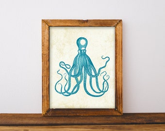 Octopus print | Etsy