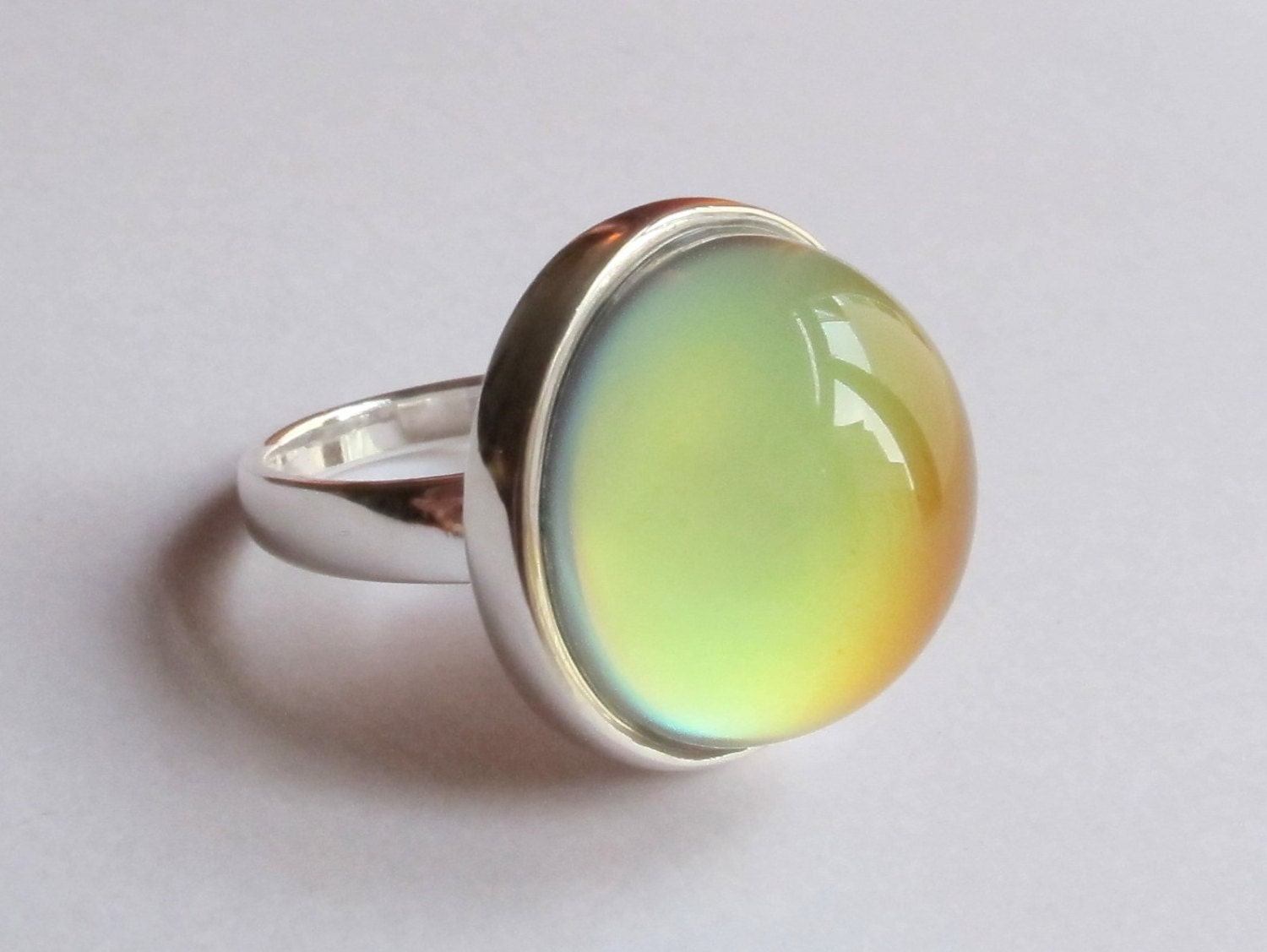 Mood Ring Sterling Silver 925 20 mm Quality Mood Stone