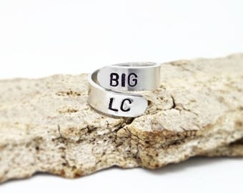 Stackable name ring | Etsy