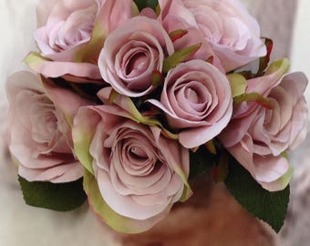 Mauve silk flowers | Etsy