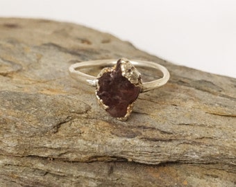 Rough gemstone ring | Etsy