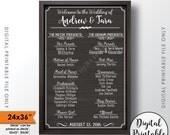 Wedding program sign | Etsy