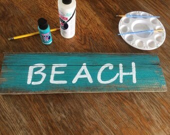 Rustic beach sign | Etsy