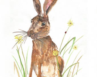 Rabbit painting | Etsy