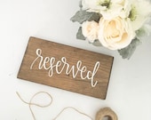 Reserved sign | Etsy