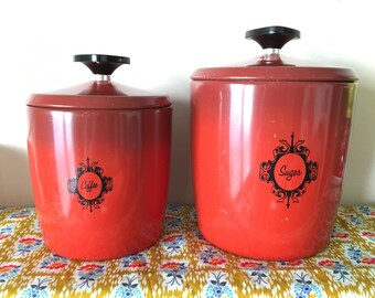 Vintage canister set | Etsy
