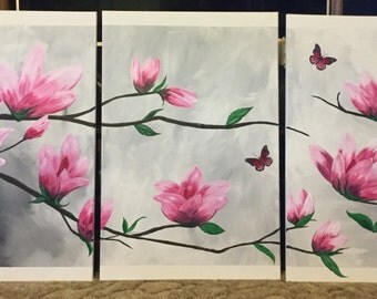 Three piece painting | Etsy