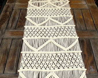 Macrame table runner | Etsy