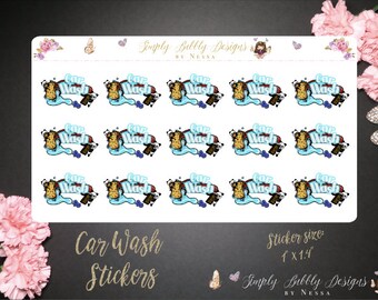 Car Wash Planner Sticker Printables