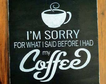 Not before my coffee | Etsy