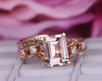White gold morganite | Etsy