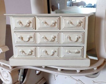 White distressed box | Etsy