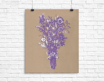 Counted Cross Stitch Pattern The Blue Floral Bookmark PDF